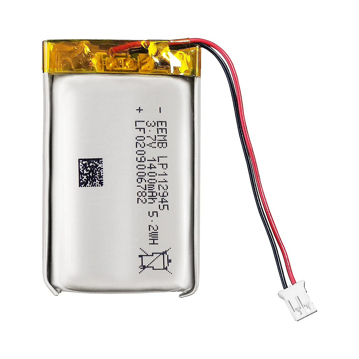 EEMB 3.7V Lipo Battery 1400mAh 112945 Lithium Polymer ion Battery Rechargeable Lithium ion Polymer Battery with JST Connector Make Sure Device Polarity Matches with Battery Before Purchase!!!