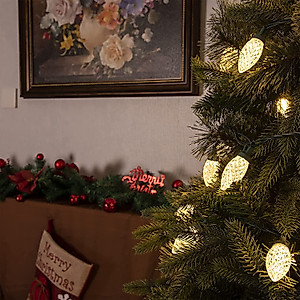 C9 Outdoor Christmas Lights 2 Pack 31ft 50 LED,String Lights Connectable Commercial Grade Outdoor Indoor Xmas Decorative Light Strand for Christmas Trees Garden Patio Parties Decor Warm White