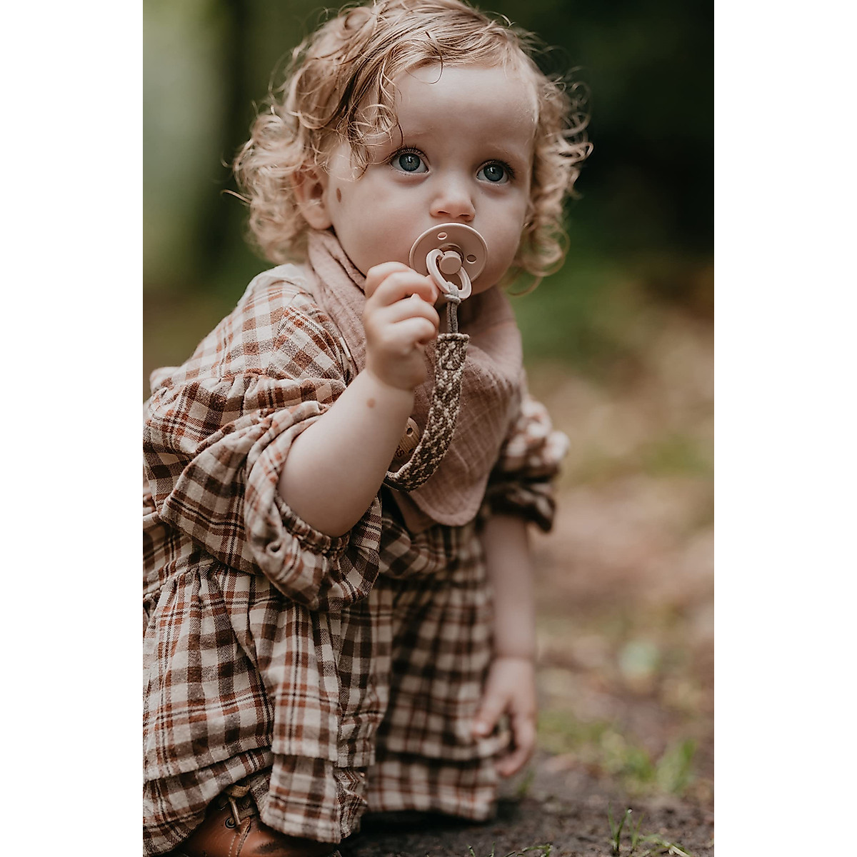 Bibs Bandana Ultra-soft GOTS-certified Danish design, Onesize (0-36 Months), Dark Oak