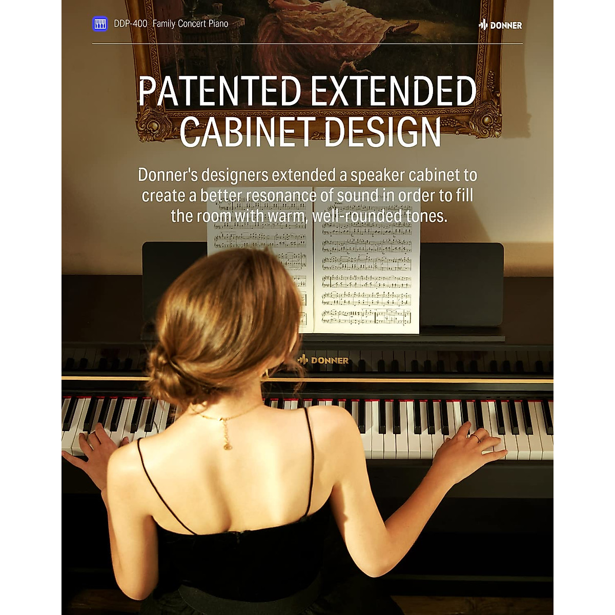 Donner DDP-400 Digital Piano + Donner Duet Piano Bench