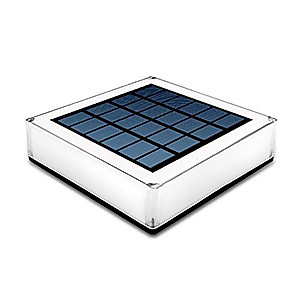 CZLZY Modern Simple Square LED Column Light Solar Pillar Lamp Outdoor Post Light Fixtures Waterproof IP65 Villa Courtyard Fence Decoration Landscape Light Street Light Deck Bollard Light