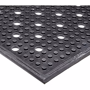 NoTrax T23 Multi-Mat II Reversible Rubber Drainage Mat, 2' X 3' Black
