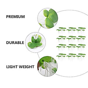 balacoo 36pcs Fish Tank Plant with Root Aquarium Floating Plants Artificial Aquarium Plants Fish Tank Plant Decorations Water Plants Ornament for Fish Tank Landscape Decor