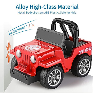 Geyiie Toys Pull Back Vehicles, Car Toy Play Set, Friction Powered Die-cast Small Cars Trucks for Boys Toy Girls Toddler Kids Party Favor Stuffers Fillers Age 3-8