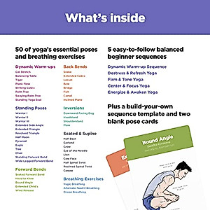 WorkoutLabs Yoga Cards – Beginner: Visual Study, Class Sequencing & Practice Guide with Essential Poses, Breathing Exercises & Meditation · Plastic Flash Cards Deck with Sanskrit