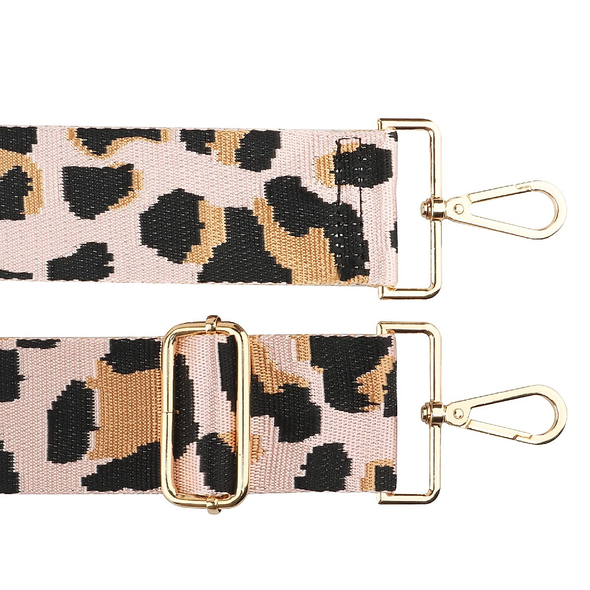WEDDINGHELPER Pink Adjustable Shoulder Crossbody Handbag Strap (1.97'' Width, Gold Buckle)