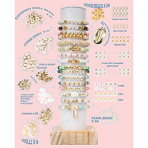 Deinduser Clay Beads 7200 Pcs 2 Boxes Bracelet Making Kit - 24 Colors Polymer Clay Beads for Bracelet Making - Jewelry Making kit with Gift Pack - Bracelet Making Kit for Adults - Heishi Disc Beads