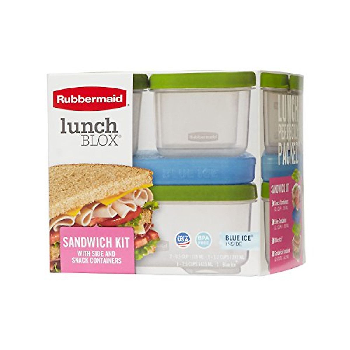 Rubbermaid LunchBlox Sandwich Kit, Green 1806231,Green, Blue — 🛍️ The ...