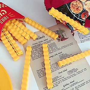 HMELUNE 12 Pcs Potato Chips-Novelty Creative Realistic Potato Chips Crisps Shape Snack Clips Cute Food Carrot Animals Cats Dog Theme Food Snack Bag Clips Kitchen Clips Seal Opened Food Package Sealer