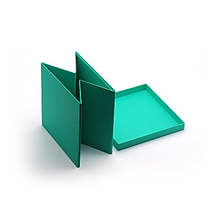 AVUX 9x9x9 inches Gift Box with Lids and Ribbon- A Rigid Cardboard Green Colored Collapsible and Reusable Gift Box for Birthday, Christmas, and Weddings for Men and women