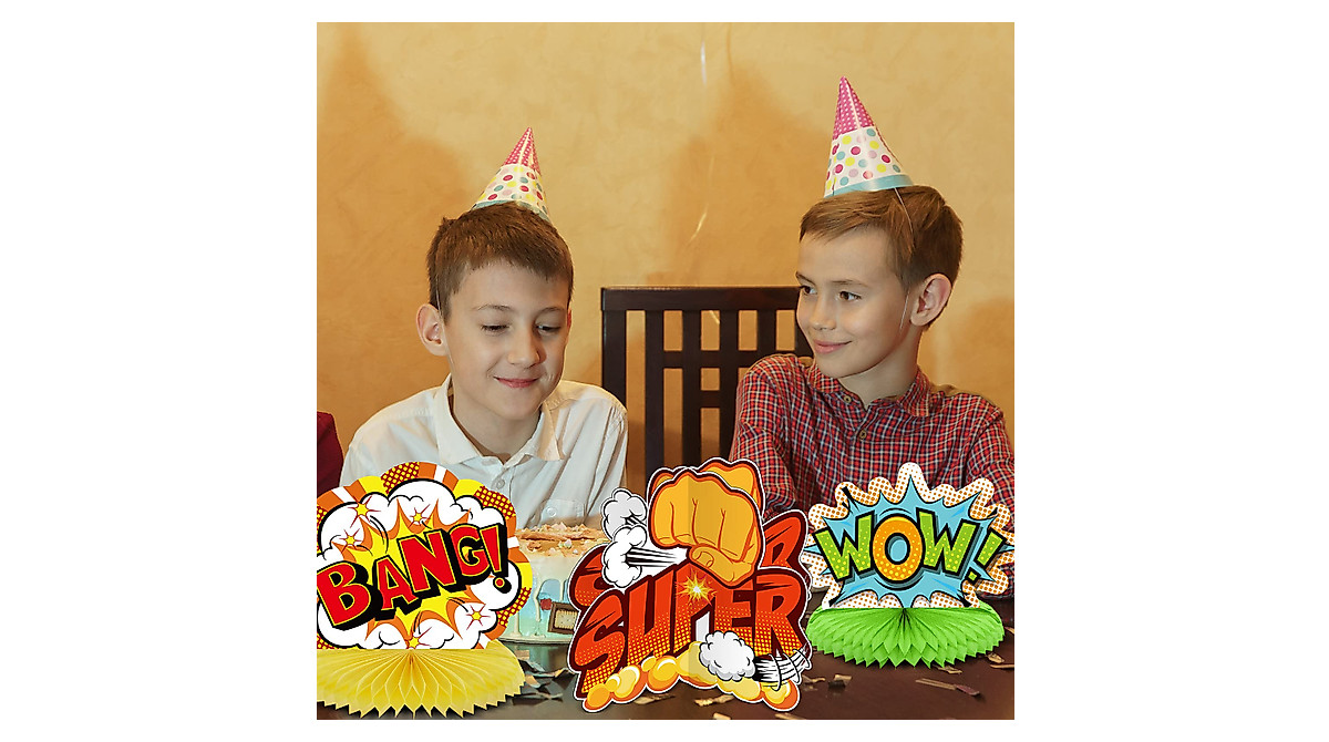 Hero-Themed Party Decorations: 10-Piece Set