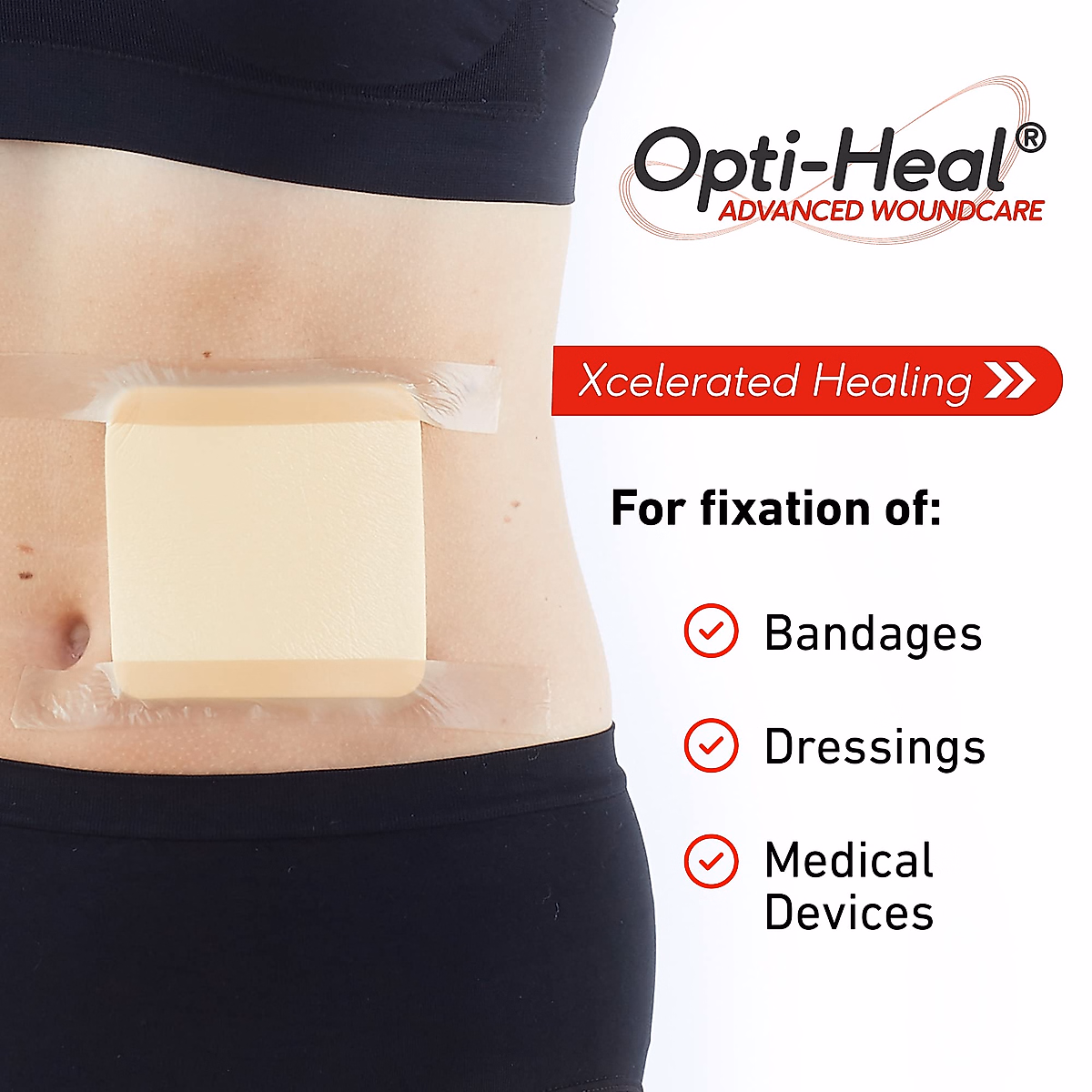 Neo G Opti-Heal Silicone Medical Tape for Wound Care – Medical Surgical Tape Sensitive Skin for Fixation of Wound Dressings, Bandages, Medical Devices - Adhesive First Aid Tape Roll -1 inch x 3.3 yd