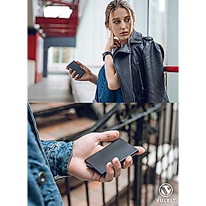 VULKIT Pop Up Wallet, Slim Minimalist Credit Card Holder For Men and Women RFID Blocking Mini Metal Case Rose Gold