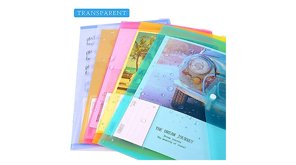 Colorful Plastic File Folders for Organized Storage