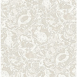 Cream Terrene Peel & Stick Wallpaper