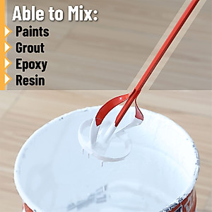 Bates- Paint Mixer, 1 to 3 Gallon Buckets, Mud Mixer, Paint Stirrer for Drill, Paint Mixer for Drill, Drill Mixer Attachment, Paint Mixer Drill Attachment, Drill Paint Mixer, Paint Stirrers