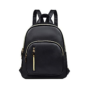 YANAIER Women Mini Backpack Purse PU Leather Anti-theft Backpack Ladies Girls Fashion Casual Travel Daypack Rucksack Black