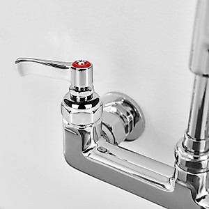 Handle Stem Assembly Fits for T&S Brass Faucets Replace 002712-40, Red Hot Side Spindle Assembly Valve Replacement Part Eterna Full-Turn Faucet with Check Valve Lead-Free 2712-40