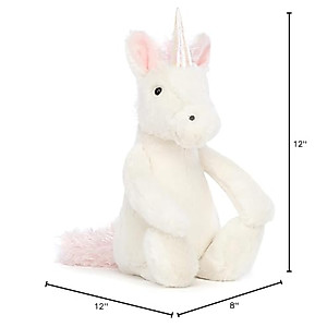 Jellycat Bashful Unicorn Stuffed Animal Plush, Medium, 12 inches