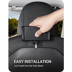 BASENOR 2025 Upgraded Tesla Model Y Model 3 Model S Model X LR/Plaid Tablet Holder Headrest Tablet Mount, 360° Adjustable Travel Rotation Tesla Car Headrest Stand Cradle Accessories