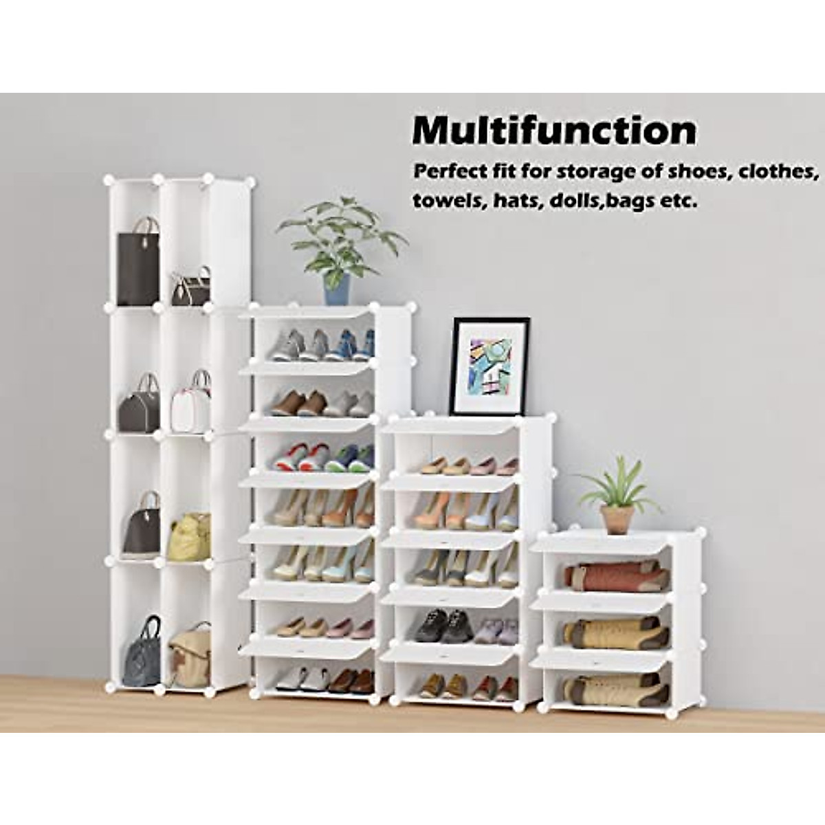 HOMIDEC Shoe Storage, 10-Tier Shoe Rack Organizer for Closet 20 Pair Narrow Shoes Shelf Cabinet for Entryway, Bedroom and Hallway
