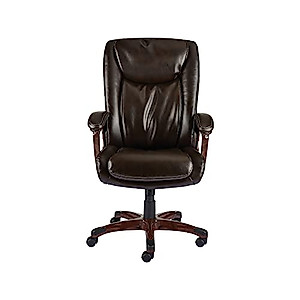 STAPLES 2263720 Westcliffe Bonded Leather Managers Chair Brown