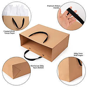 Oak North 4 pack Extra Large Gift Bags 16”x6"x12" Inches | XL Gift Bags with Handles and White Gift Paper | Eco-Friendly Birthday Bag | Reusable Large Present Bag and Shopping Party Bags