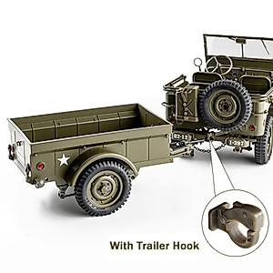 Fms Rochobby M100 Trailer for 1/12 1941MB Vehicle with Hook