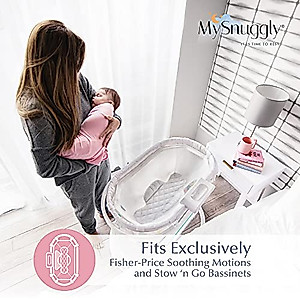 MySnuggly Newborn Bassinet Insert for Soothing Motions Bassinets | Patented Safe Real Cuddling Feeling for Better Sleep