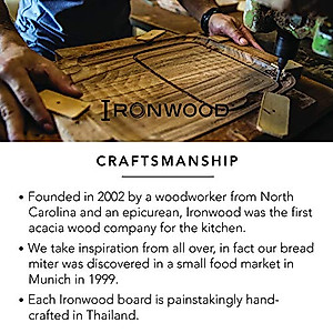 Ironwood Gourmet Cutting Board, 14 x 16 x 1 inches, Brown