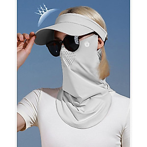 TOPORTY Women Sunscreen Mask Breathable Ice Silk Veil UV Protection Face Neck Cover for Summer Outdoor Sports