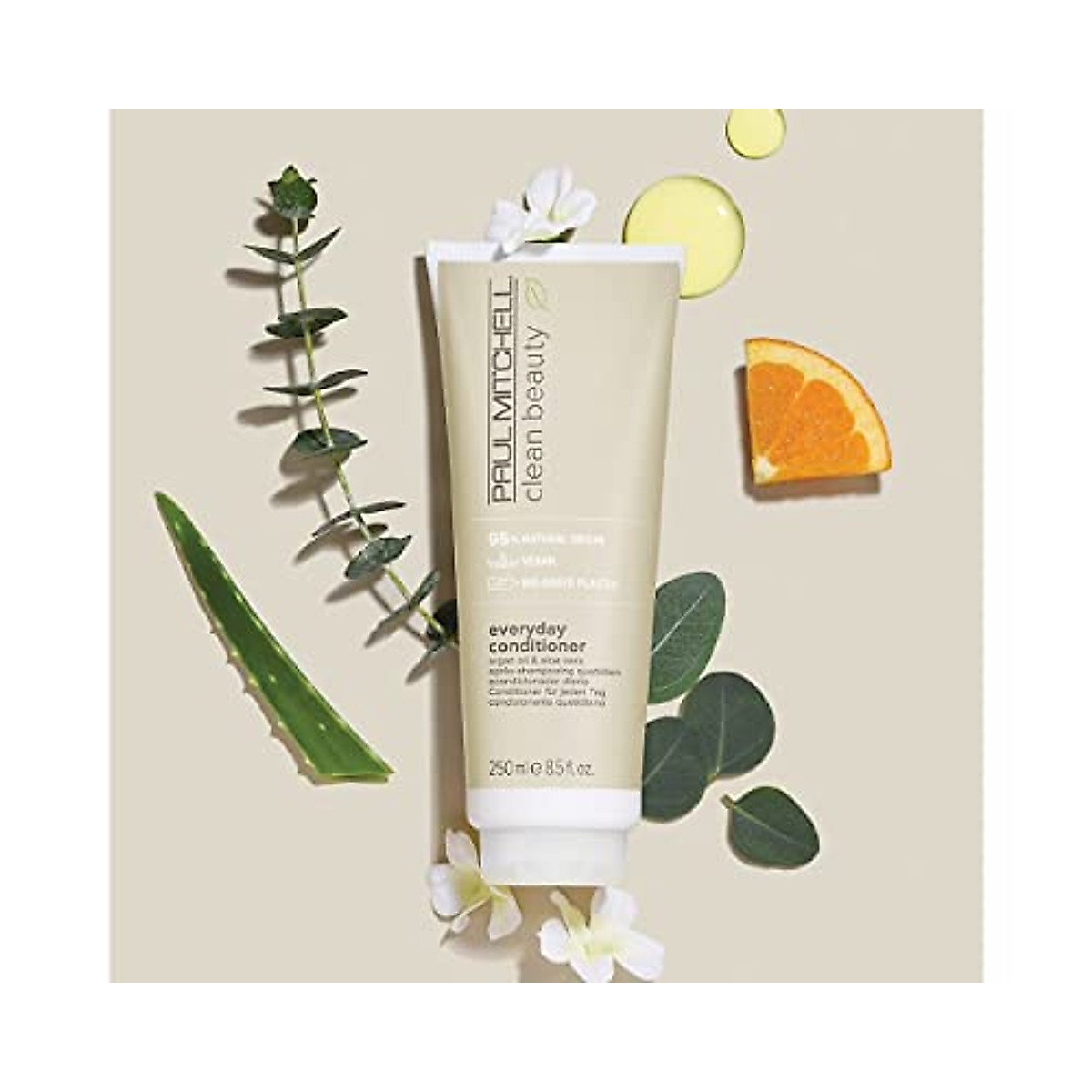 Paul Mitchell Clean Beauty Everyday Conditioner, Ultra-Rich Formula, Improves Elasticity, For All Hair Types, 33.8 fl. oz.