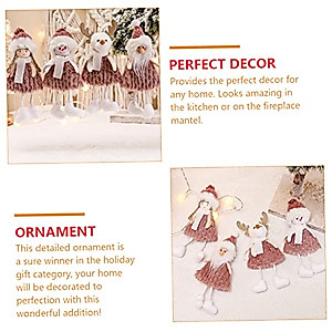 VOSAREA Christmas Doll Pendant Christmas Decor Mini Dolls Miniture Decoration Figurine Xmas Holiday Tree Ornaments Santaur Ornament Felt Christmas Plush Ornament Christmas Tree Pendant