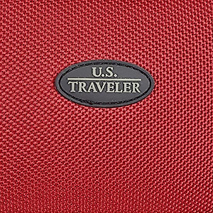 U.S. Traveler Rio Rugged Fabric Expandable Carry-On Luggage Set, Red, 2-Piece Set