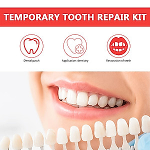 Temporary Tooth Repair kit Replacement: 200pcs Moldable False Teeth Thermal Fitting Beads for Snap On Instant and Confident Smile Mouth Tweezer