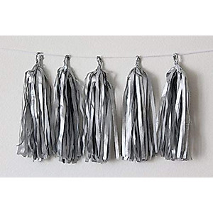 UNIQOOO 60 Sheets Metallic Silver Foil Gift Tissue Paper Bulk, Recyclable Durable For Gift Bags Box Gift Wrapping DIY Craft, Wedding Birthday Party Favor Decor, Shredded Filler, Pinata, Lrg 20X26 Inch