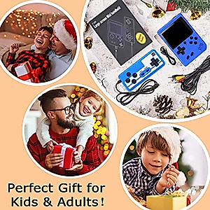 DEIKAL Handheld Game Console, Retro Game Console with 500 Classic FC Games 3 Inch Screen 1020mAh Rechargeable Battery Portable Game Console Support TV Connection & 2 Players for Kids Adults