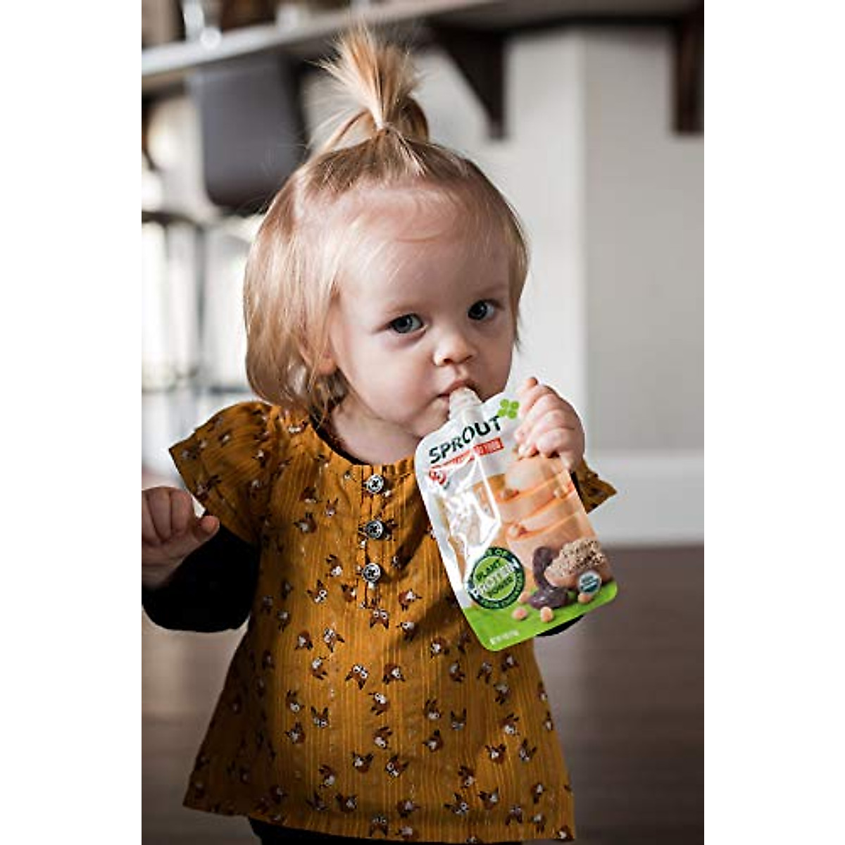 Sprout Organic Baby Food Pouches Stage 3 Plant Powered Protein, Butternut Chickpea Quinoa and Dates, 4 Ounce Pouches (Pack of 12)