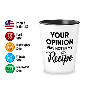 Bubble Hugs Chef Shot Glass 1.5oz - Okie Dokie Artichokie - Funny Cute Artichoke Healthy Food Pun Cook Recipes Vegetables Pizza Veggie Delicious