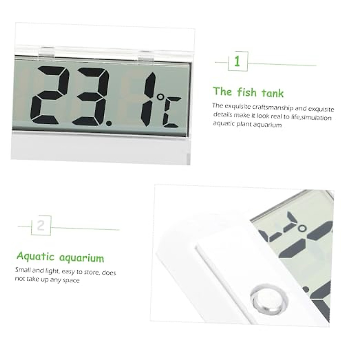 Happyyami 1pc Electronic Thermometer Fish Tank Thermometer Waterproof Thermometer Multi-Purpose Digital Thermometer Aquarium Temp Detector Fish Tank Accessory Fish Tank Temperature Meter