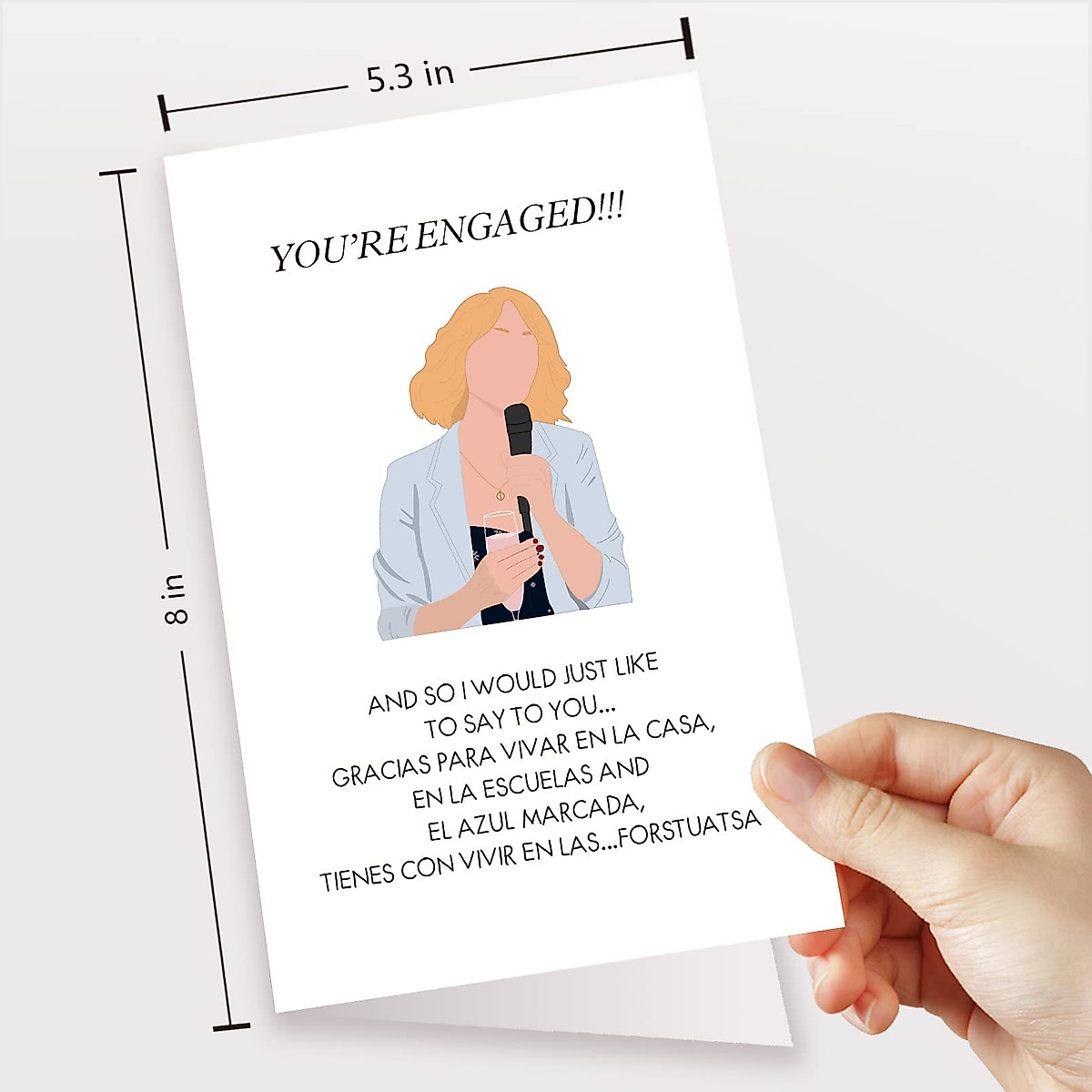 Funny Engagement Card, Hilarious Bridesmaids Movie Engagement Card, Engagement Party Card