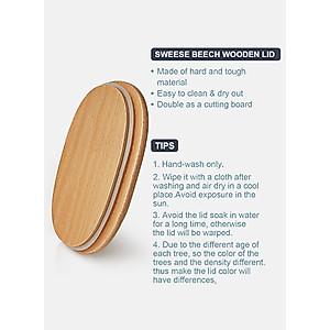 Sweese 331.101 Airtight Butter Dish, Oval Butter Dish with Lid for Countertop - Large Butter Keeper Container - Butter Dishes with Cover for 2 Stick of Butter - Housewarming, Kitchen Gift- White