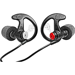 SureFire EP7 Sonic Defenders Ultra filtered Earplugs w/ Comply Canal Tips, reusable, Black, Medium