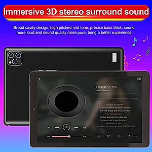 10in Tablet, Kids Tablet 5G WiFi Dual Band 10in Screen 32G Memory, Toddler Tablet for Video 100‑240V (US Plug)