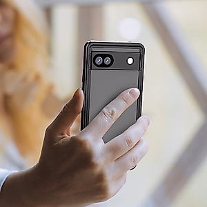 DINGXIN Google Pixel 6a Case Waterproof IP68 Certified Dustproof Shockproof Built-in Screen Protector Full Body Case for Pixel 6a 2022 Black