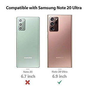 Coolwee Crystal Glitter Full Protective Case for Galaxy Note 20 Ultra 5G Heavy Duty Hybrid 3 in 1 Rugged Shockproof Women Girl Transparent for Samsung Galaxy Note 20 Ultra Shiny Clear Bling Sparkle