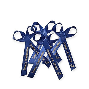50 Personalized Ribbons Bridal Wedding Favor Baby shower Centerpieces, Photo Frames, Party, Invitations or Sprinkle - Custom Made