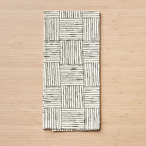 Sophistiplate Tea Towel for Kitchen, Dining - 3 Pack Black & White Set - 100% Cotton - Black White Tea Towels - Machine & Hand Washable Hand Towels - Reusable Cleaning Cloths - 30” x 20”