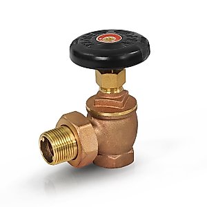 Midline Valve 6I342 Steam Radiator Valve; Air Vent Temperature Control; 1 in. FIP x Male Union; Brass