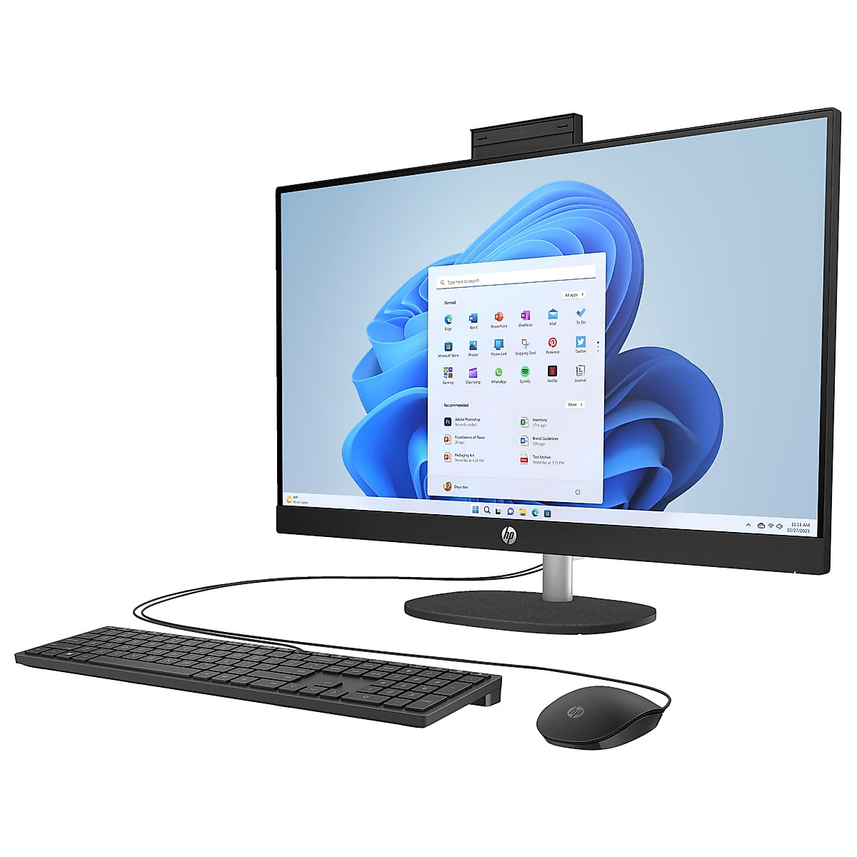 HP 27 All-in-One Desktop 4TB SSD 64GB RAM (Intel 13th Generation Core i7 Processor with 10 cores - Turbo Boost to 5.0GHz, 4 TB SSD, 64 GB RAM, 27-inch FullHD, Win 11) PC Computer Essential Pavilion